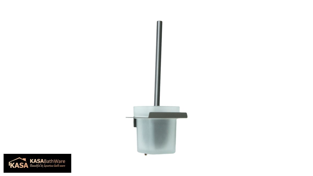 Karen Toilet Brush Holder Gun Metal - KASA Bathroom Ware